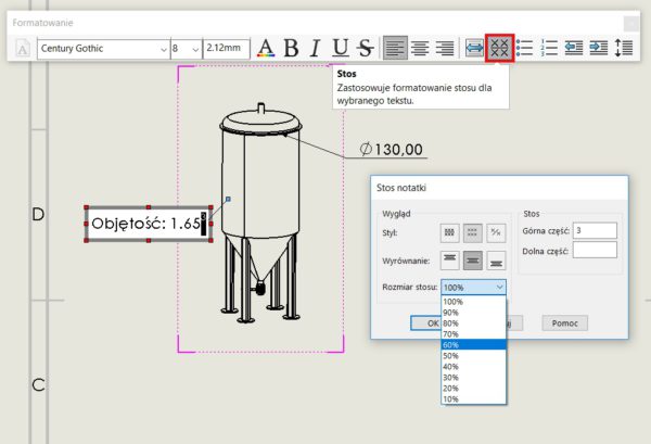Symbols and special characters and dimensioning notes sOlidwOrks