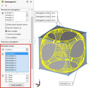 rounding corners - ideal for use in a dice - SOLIDWORKS BLOG