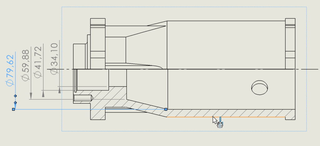 Dimension of a linear symmetrical diameter in drawings - SOLIDWORKS BLOG