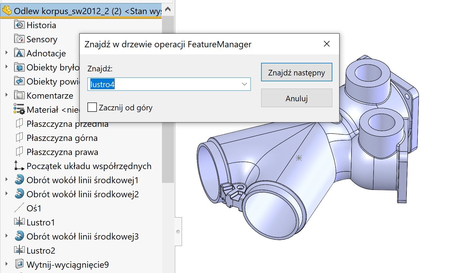 Nawigowanie w drzewie operacji SOLIDWORKS - SOLIDWORKS BLOG
