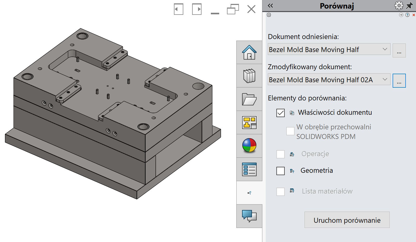 Szybkie porównanie pozornie identycznych złożeń - SOLIDWORKS BLOG